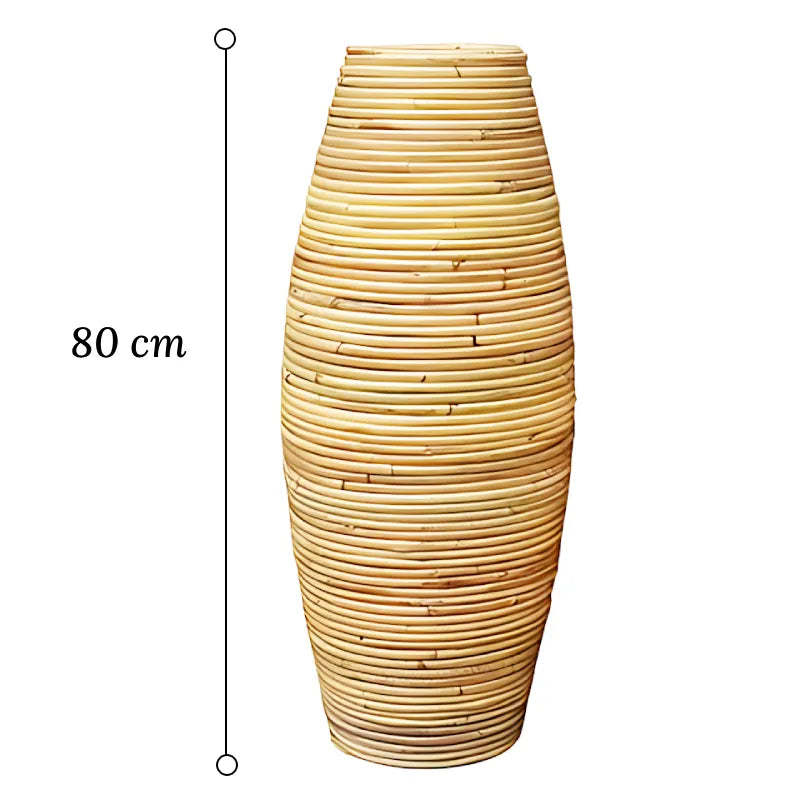Grand vase pour pampa à poser au sol en rotin | Vase Cute
